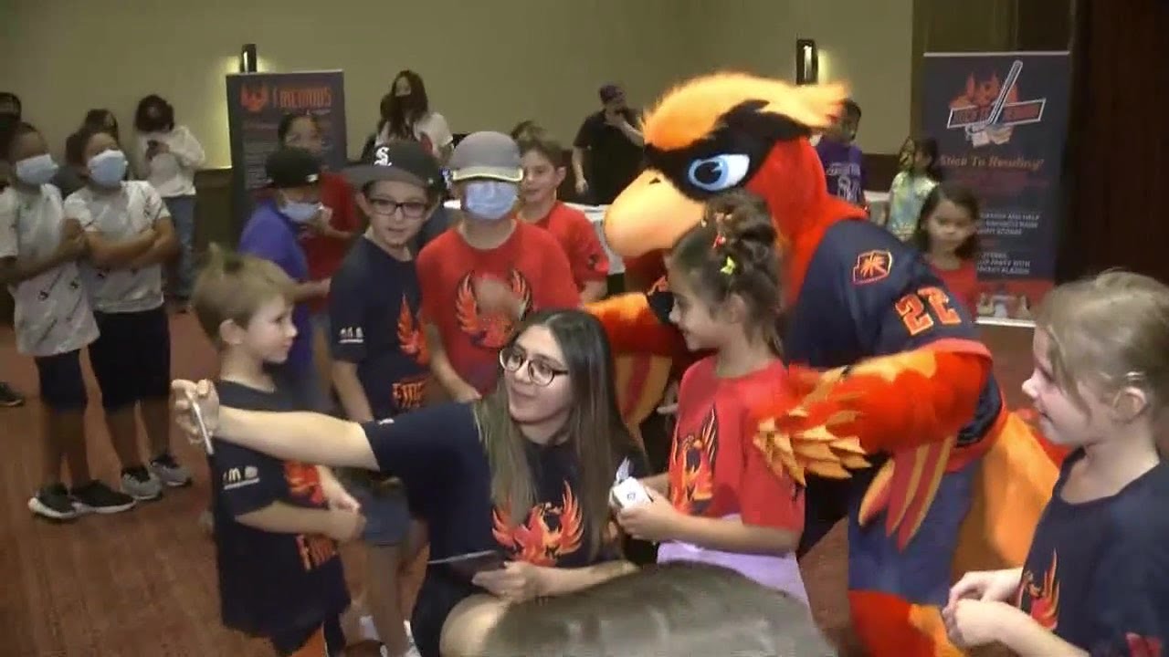 Meet Fuego! Coachella Valley Firebirds unveil mascot - YouTube