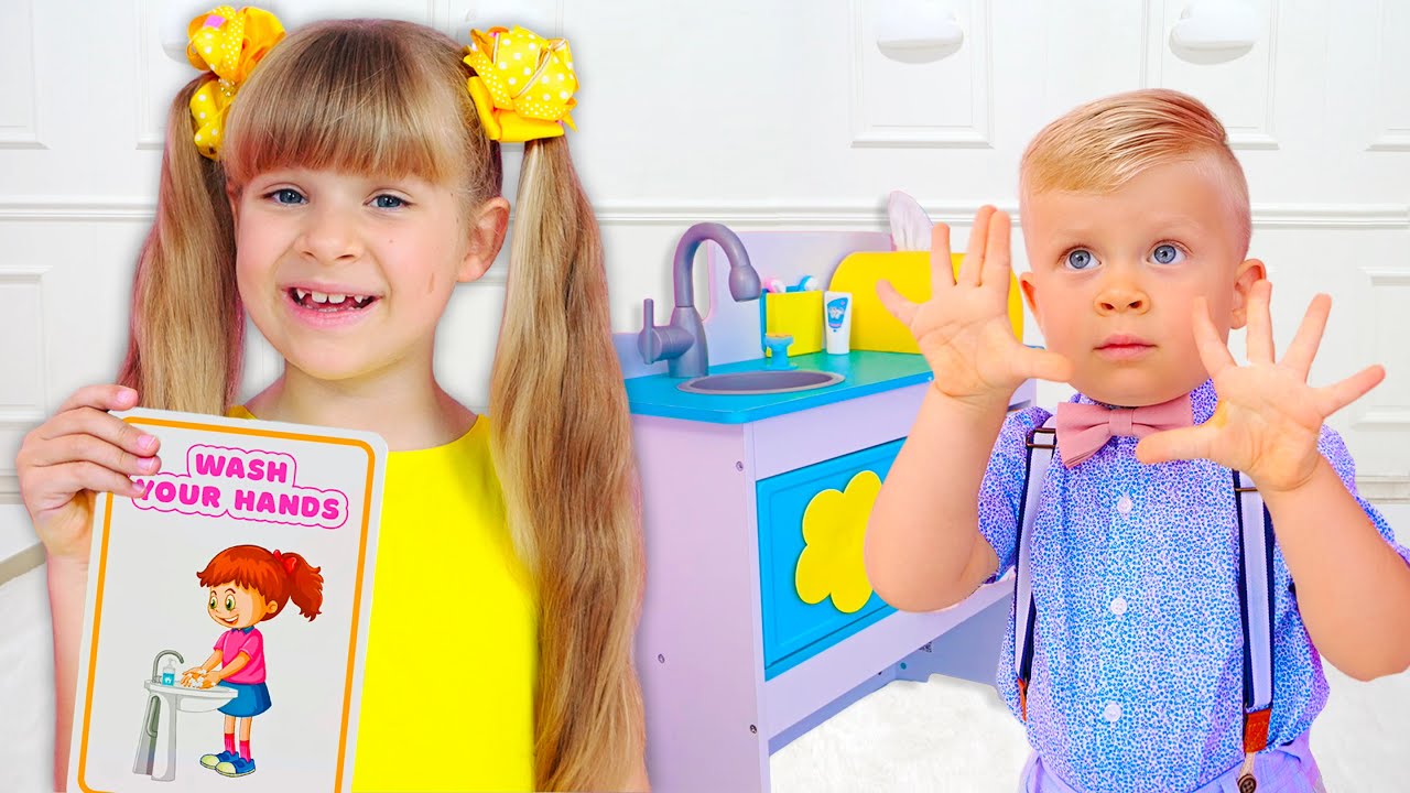 Diana le enseña al bebé Oliver cómo comportarse durante la visita - YouTube