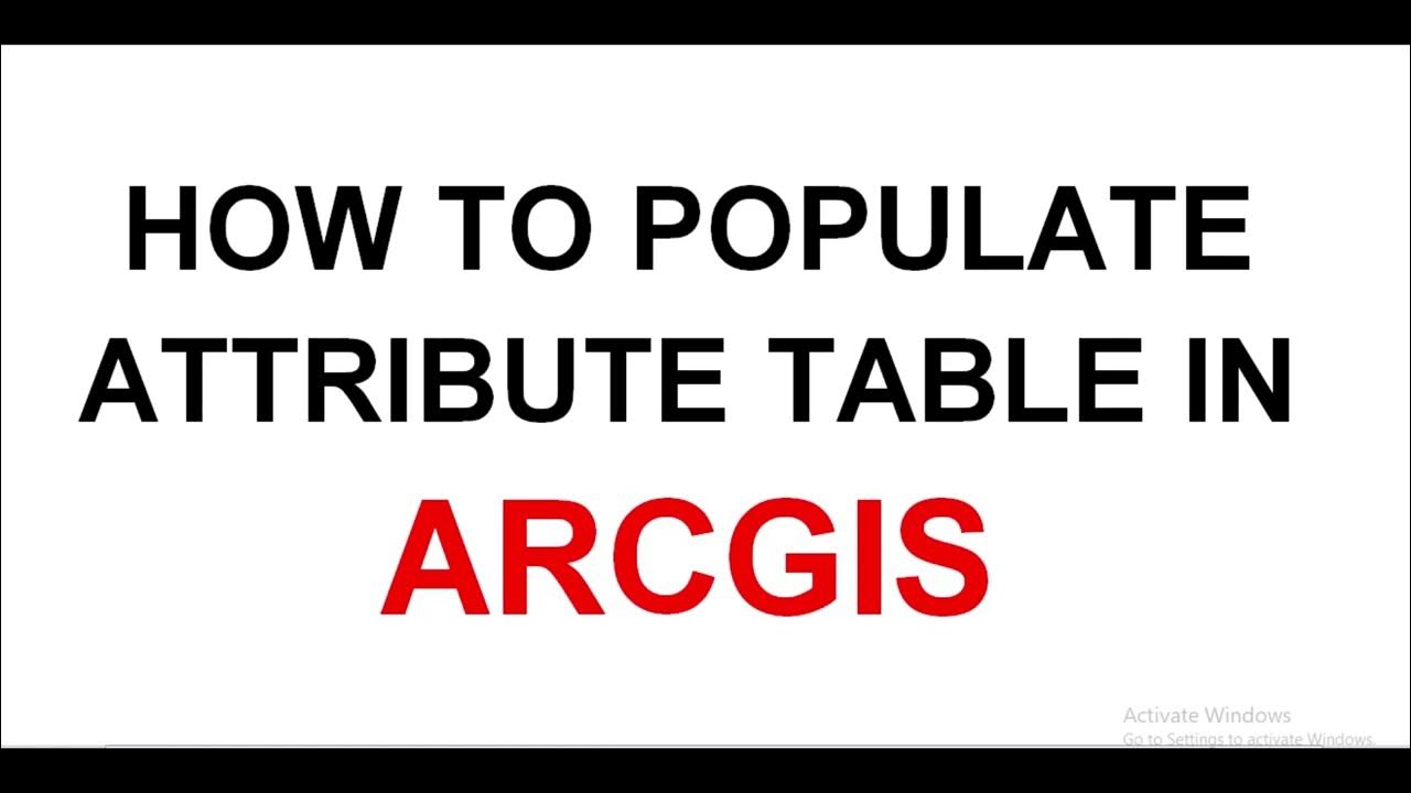 How to Populate Attribute Table in ArcGIS Manually | Populate attribute Table from Excel | Add ...
