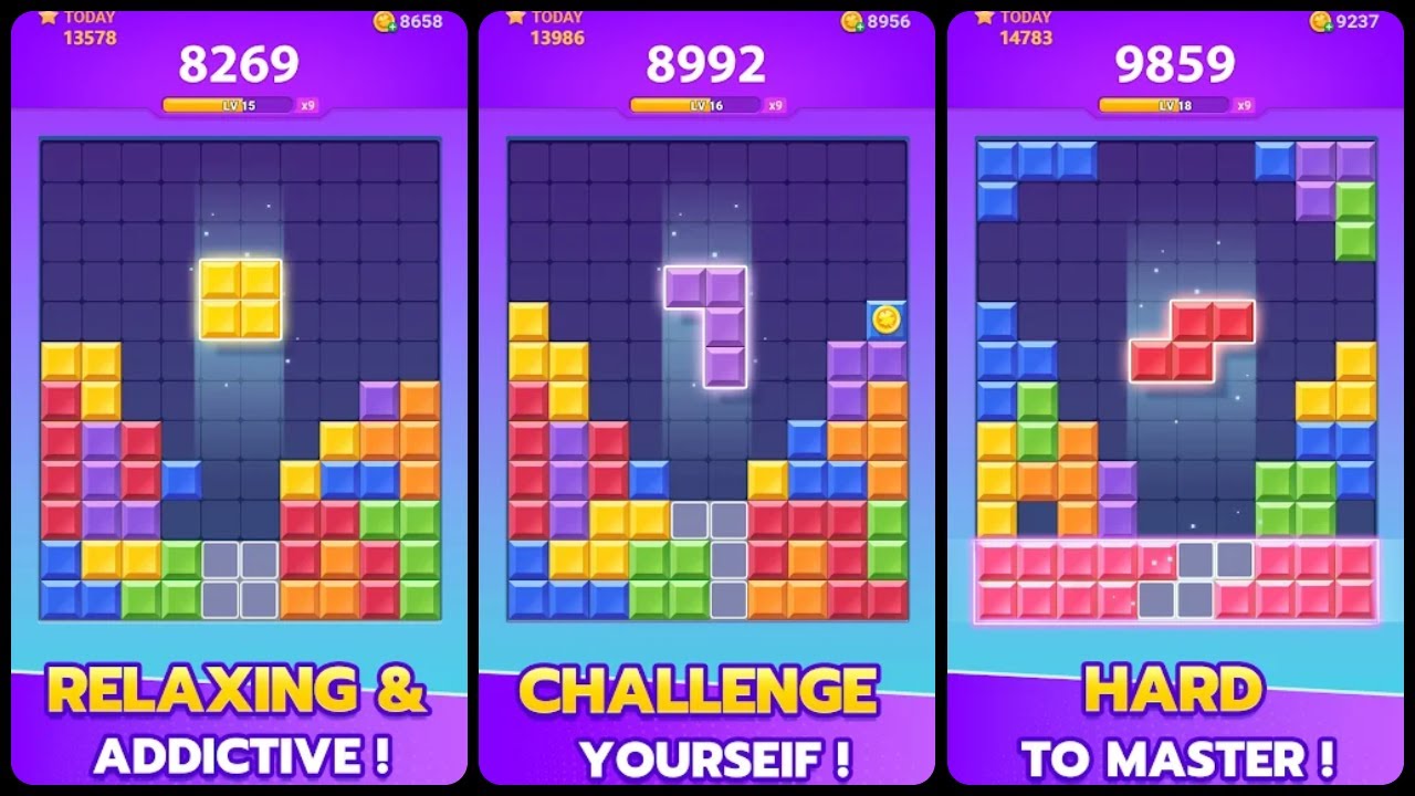 Block Crush: Block Puzzle Game Gameplay Android - YouTube