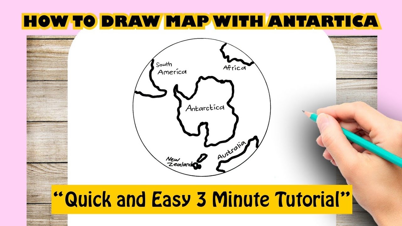 How to Draw World Map With Antarctica | Antarctica Map - YouTube