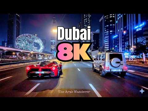 DUBAI 🇦🇪 Night Tour | 8K Driving ASMR 