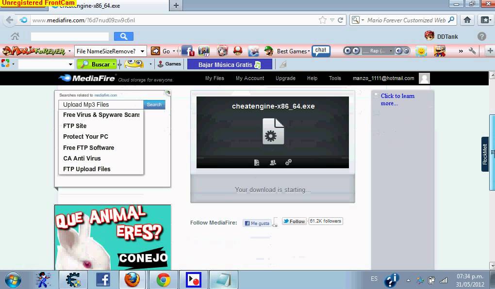 como descargar cheat engine 6.1 (link mediafire) - YouTube