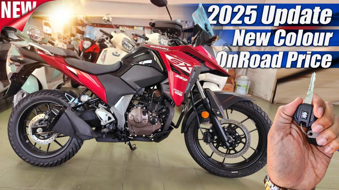 2025 Suzuki V Strom 250 Red Colour, On Road Price, Mileage, Exhaust ...