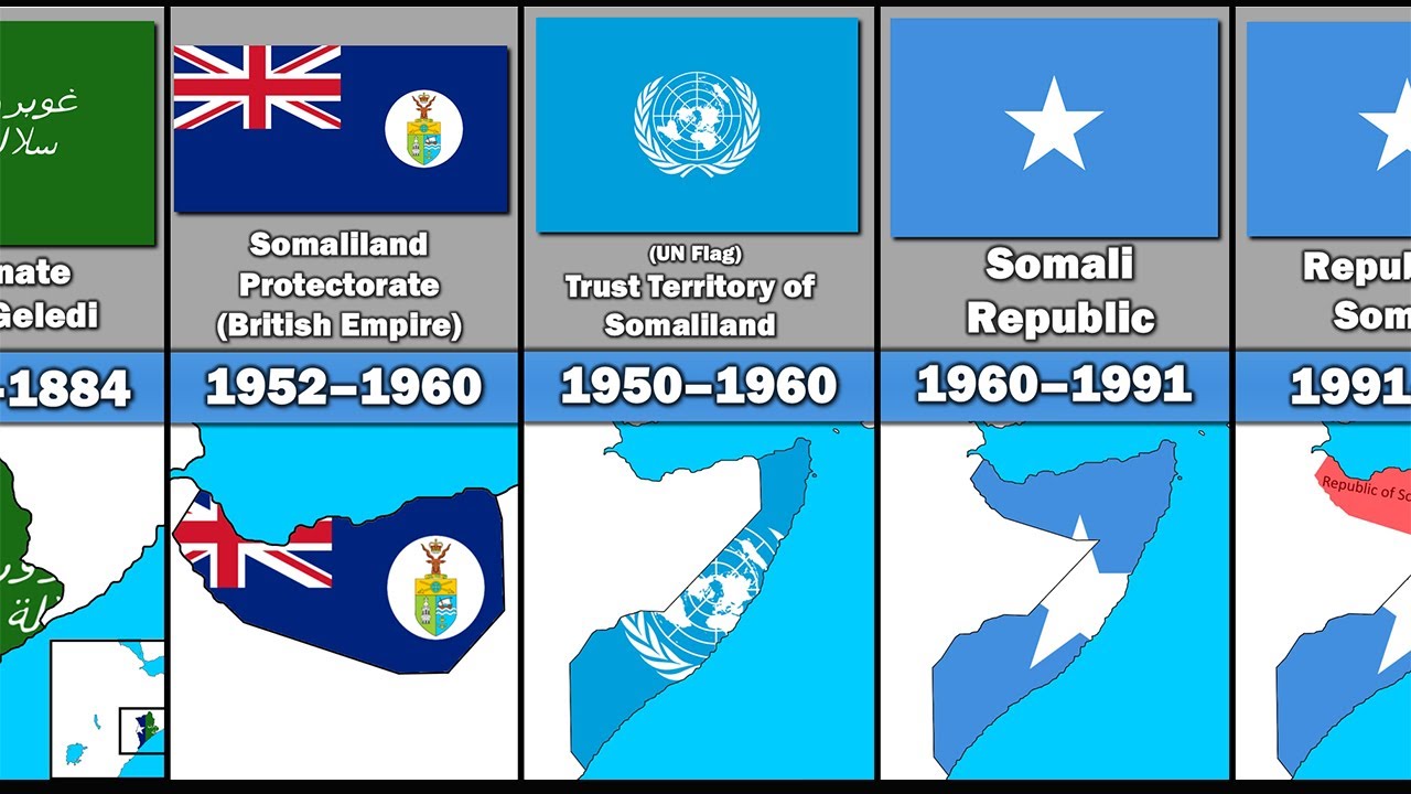 Evolution of Somalia's Flag and Territory - YouTube