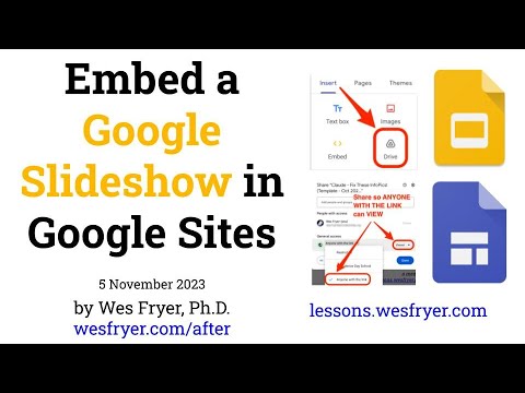 Embed a Google Slideshow in Google Sites (Tutorial Video) - YouTube