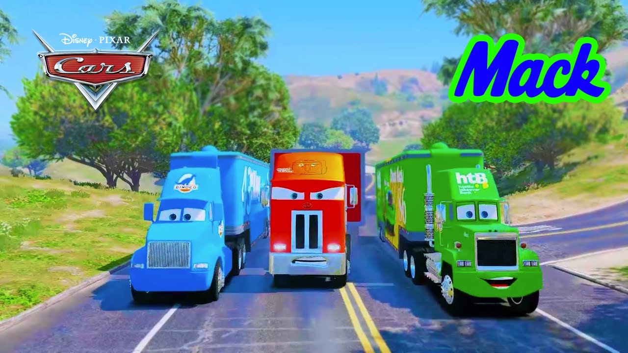 Mack Truck Cars 3 Dinoco Disney Cars Jerry Peterbilt Rayo McQueen ...