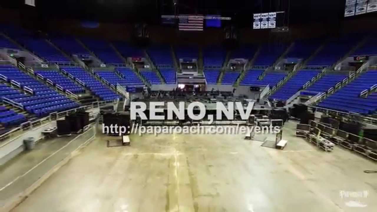 Papa Roach drone footage from inside Lawlor Events Center in Reno ...