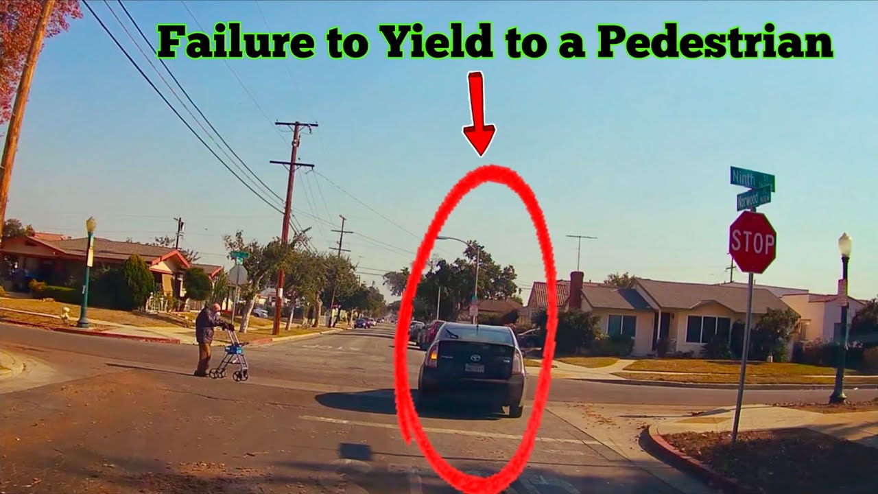 Failure to Yield to a Pedestrian - YouTube