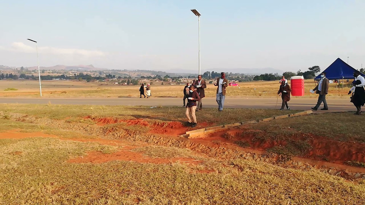 Folks leaving the eSwatini Sibaya, the national dialogue with the king ...