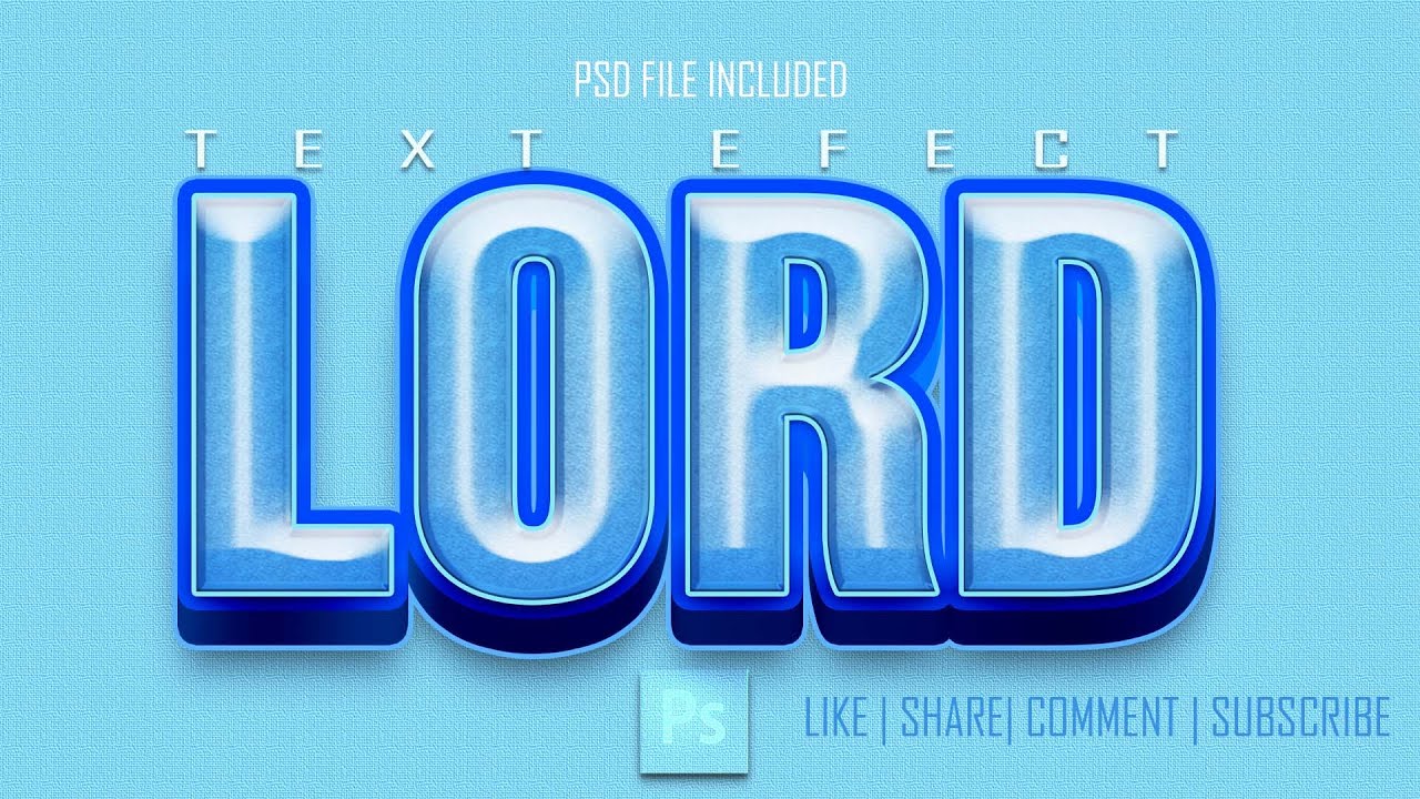 3D LORD TEXT EFFECT IN PHOTOSHOP |+ PSD FILE | PHOTOSHOP TUTORIAL 2023 ...