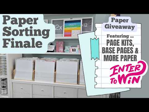 Giveaway ENDING! 📦 Scrapbook Paper Sorting Finale