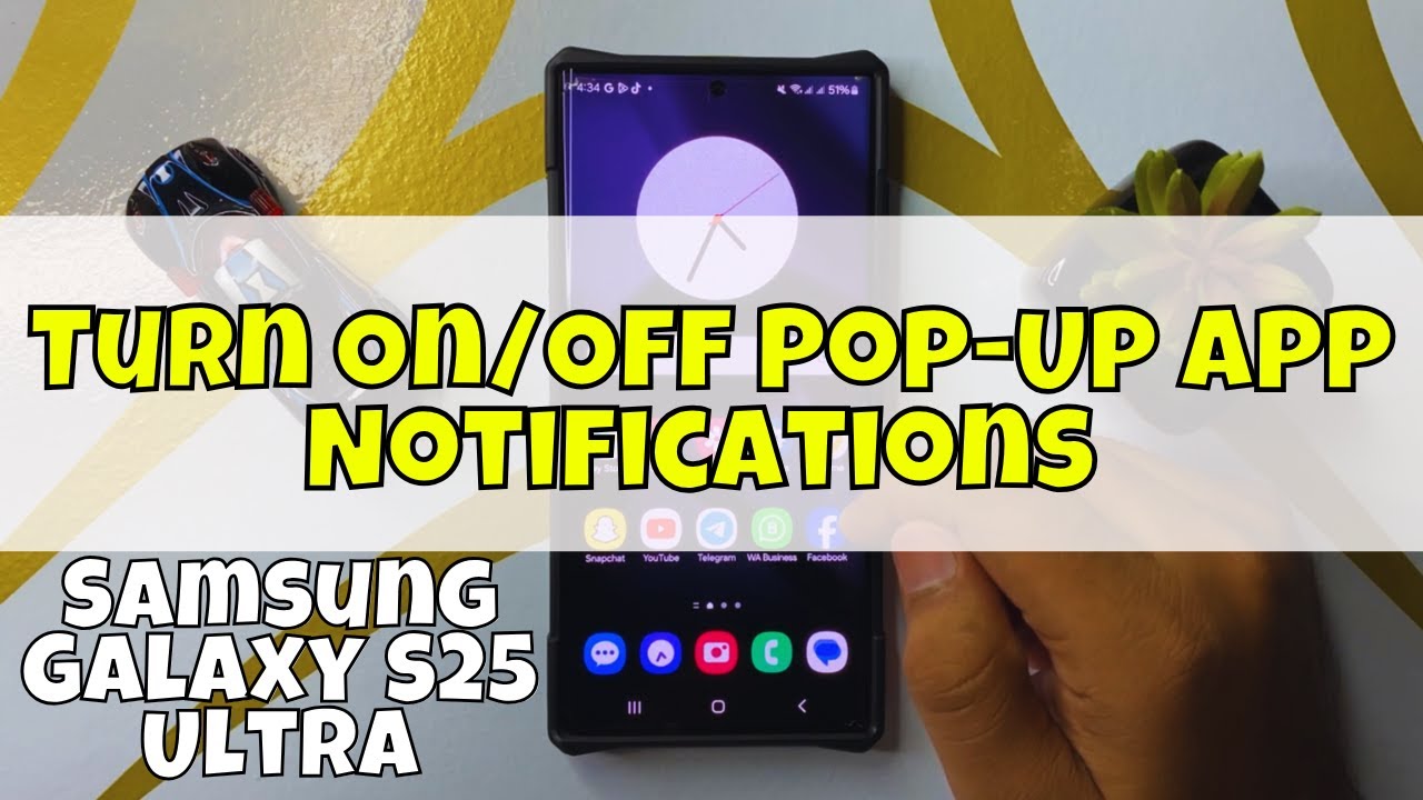 How to Turn On/Off Pop-Up App Notifications Samsung Galaxy S25 Ultra ...
