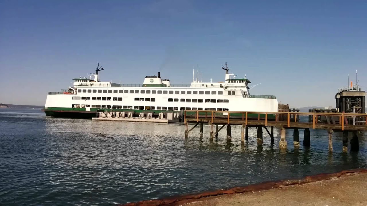 Mukilteo-Clinton Ferry arriving at Mukilteo landing. - YouTube