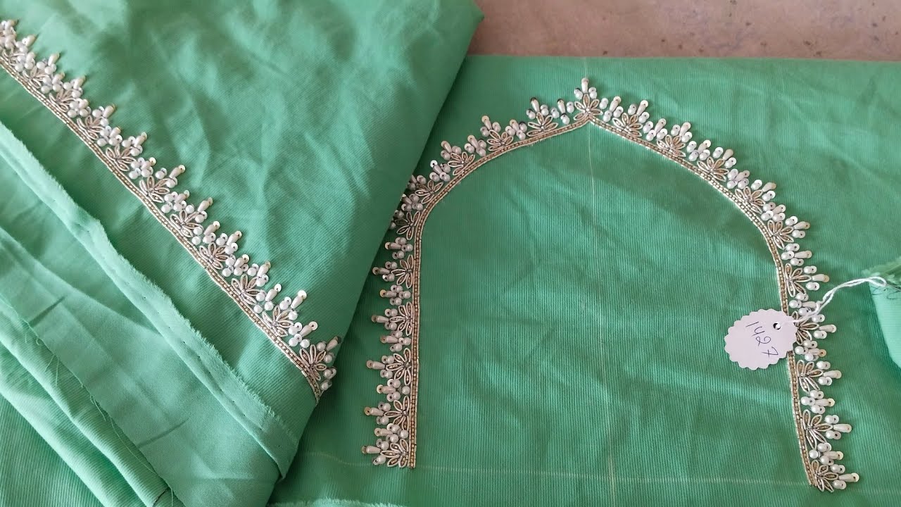 New Trending Hand Embroidery Design Work | Latest Hand Work Neck ...