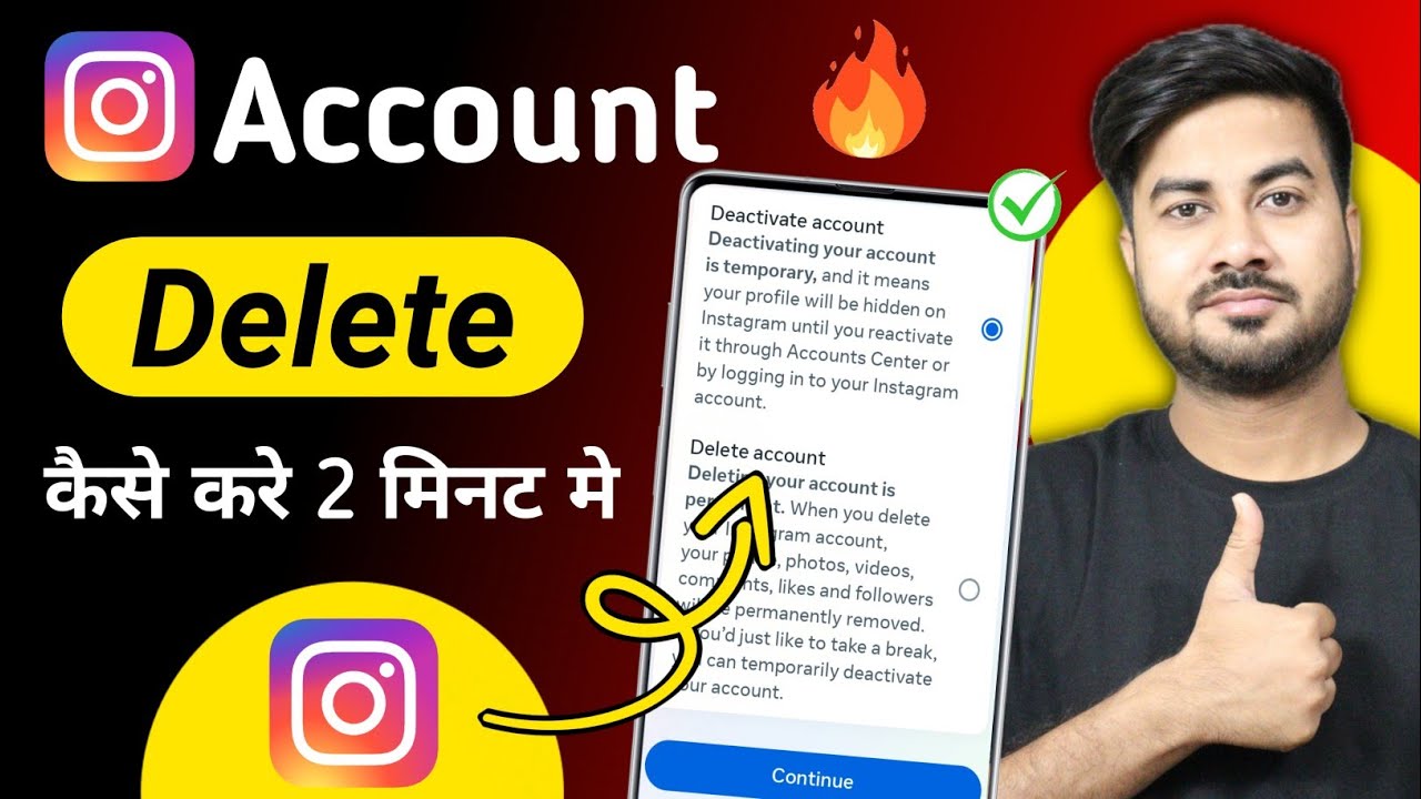 Instagram Account Delete Kaise Kare Permanently | How to delete ...