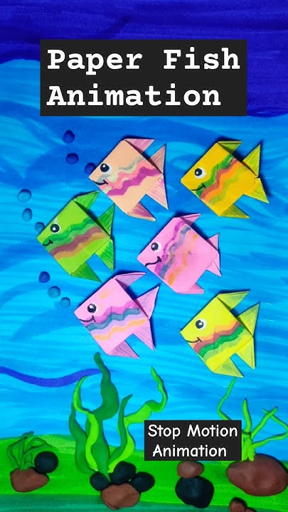 |DIY ORIGAMI FISH| STOP MOTION ANIMATION - YouTube