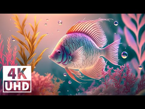 Aquarium 4K VIDEO (ULTRA HD) 🐠 Gözəl Mərcan Rifi Balığı - Rahatlaşdırıcı Musiqi