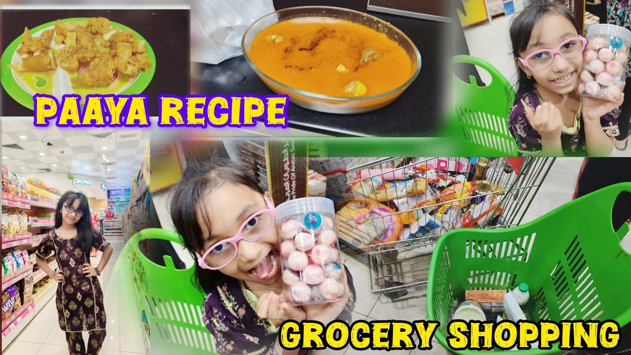 Mutton Paaya Recipe || Weekend Grocery shopping 🛍️ || Cooking Vlog ...