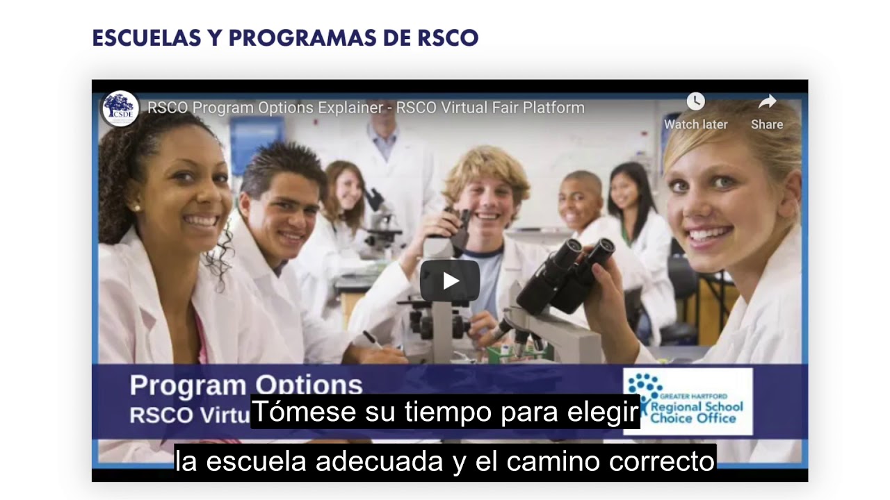 RSCO Introductory Video - Spanish - el poder de la elección de escuela ...