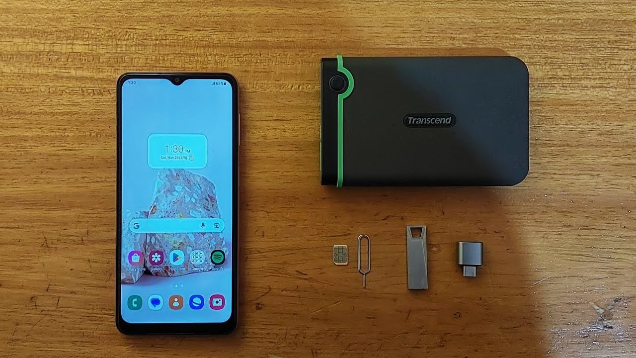 Samsung galaxy a04s simtray and OTG test. - YouTube
