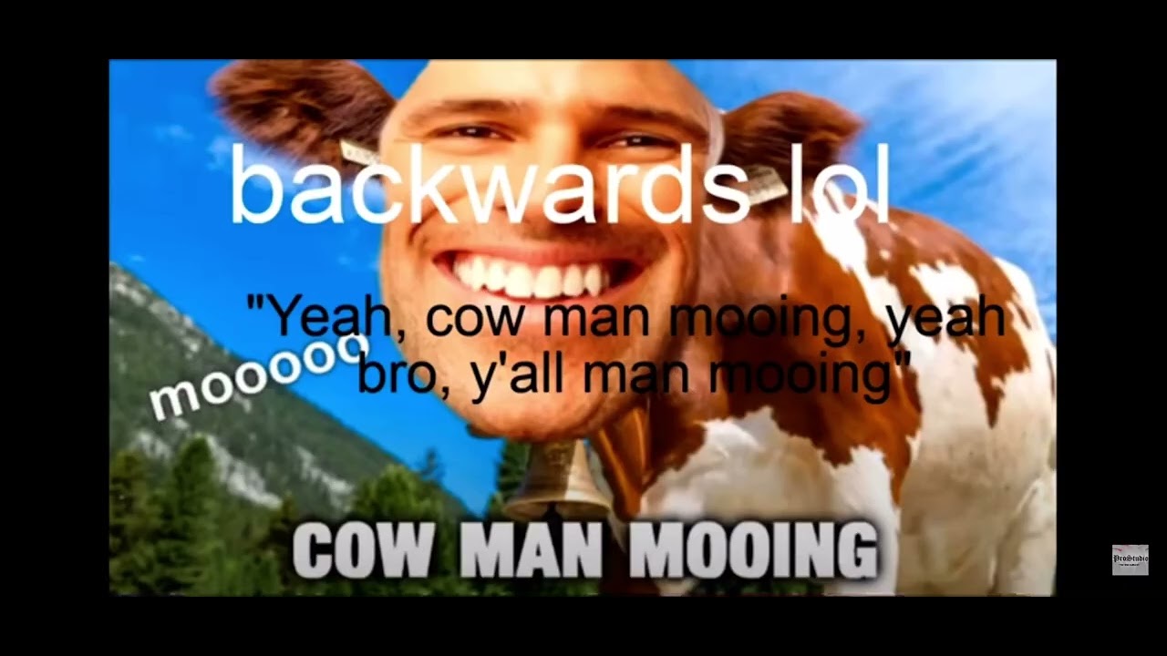 Cow man mooing - YouTube