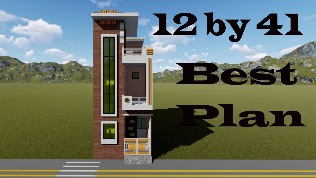 12 by 41 house plan with interior # 12 by 41 best house plan # 12 by 41 ...