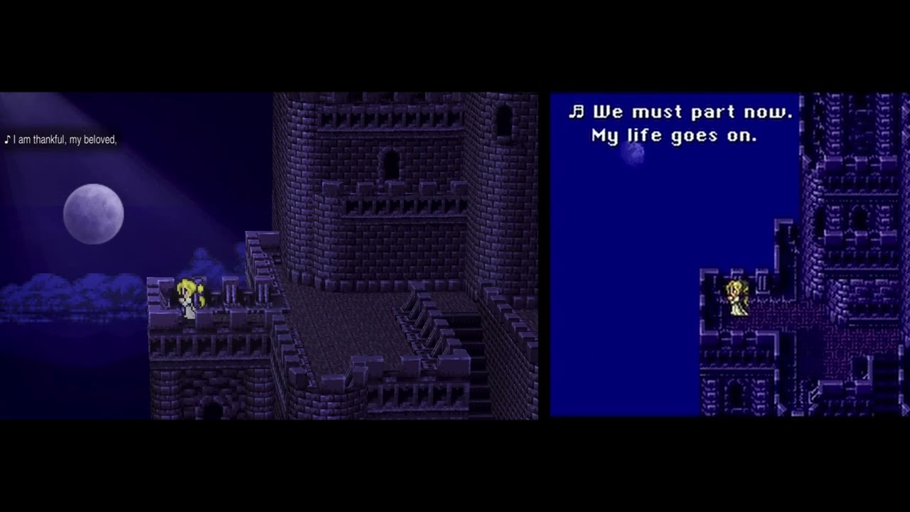 FFVI pixel remaster vs original opera scene. - YouTube