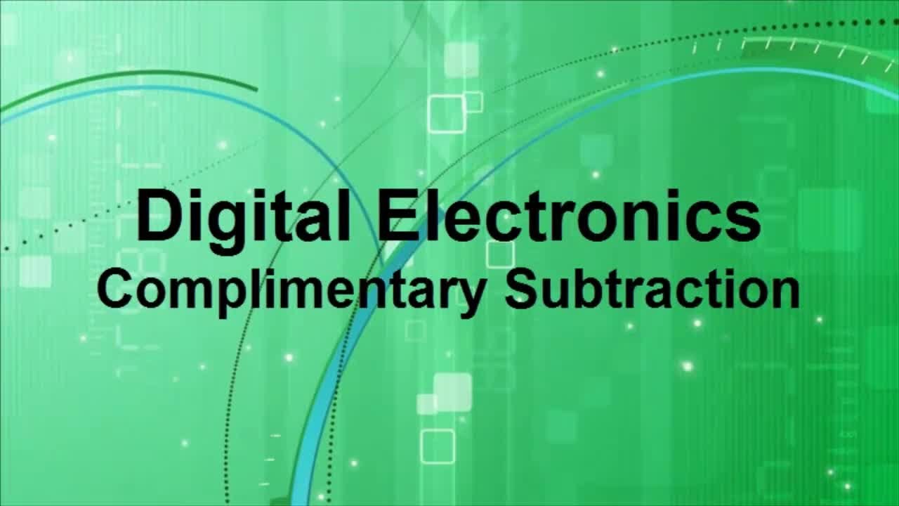 Digital Electronics -- Binary, Octal, and Hexadecimal Complimentary Subtraction - YouTube
