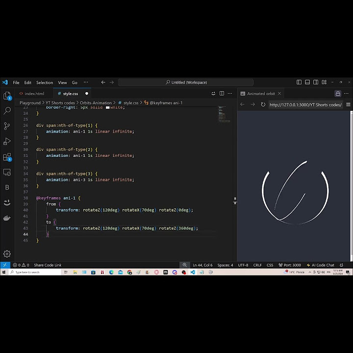3D Animated orbit particles with HTML and CSS - YouTube