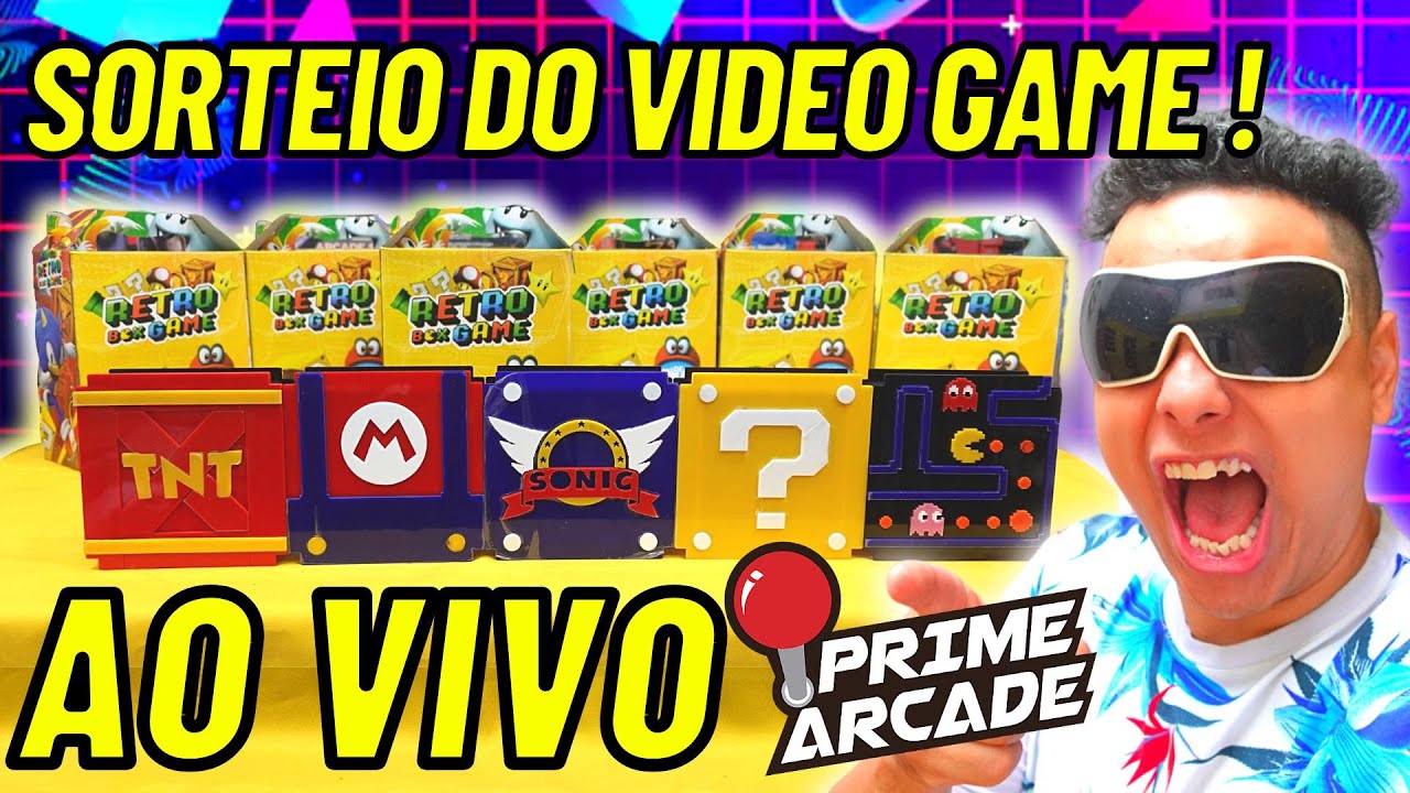 AO VIVO SORTEIO de UM VIDEO GAME da PRIME Arcade ! - YouTube