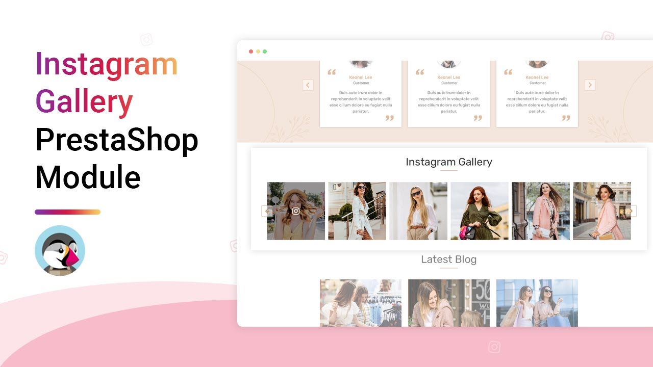 Instagram Gallery PrestaShop Module - YouTube