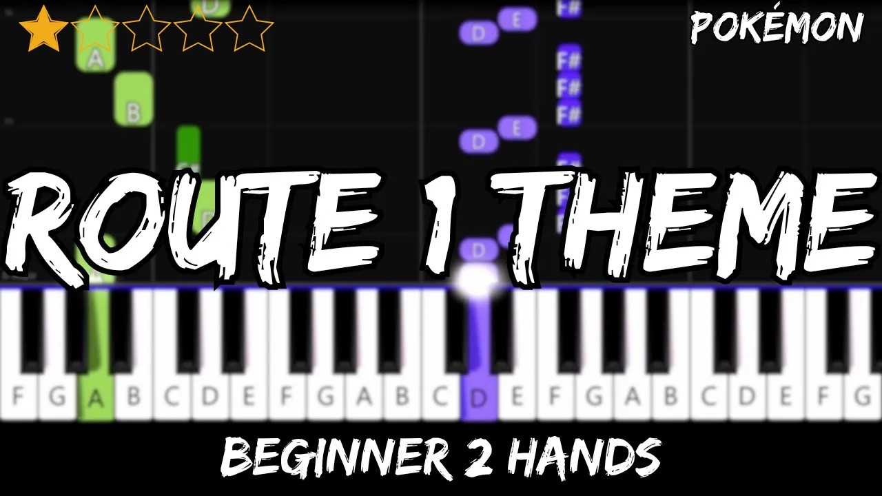 Pokémon - Route 1 Theme - Easy Beginner Piano Tutorial - For 2 Hands ...