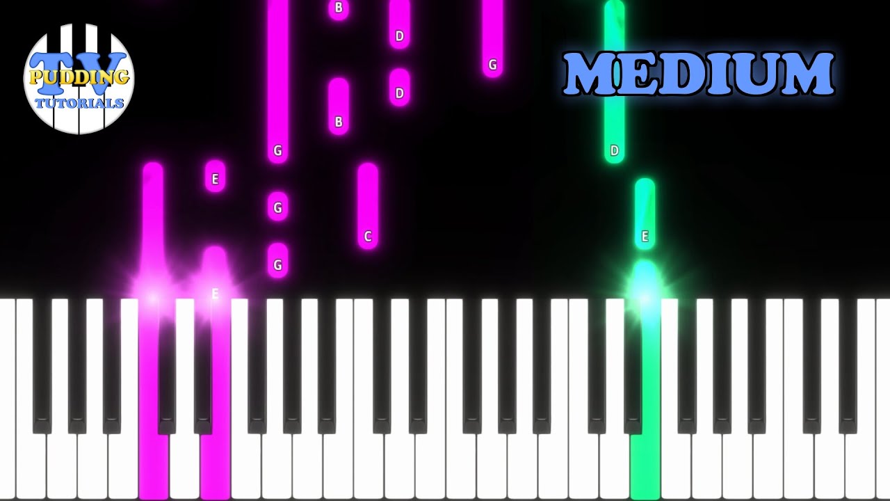 Twinkle, Twinkle, Little Star (instrumental) | Piano Tutorial - Medium ...