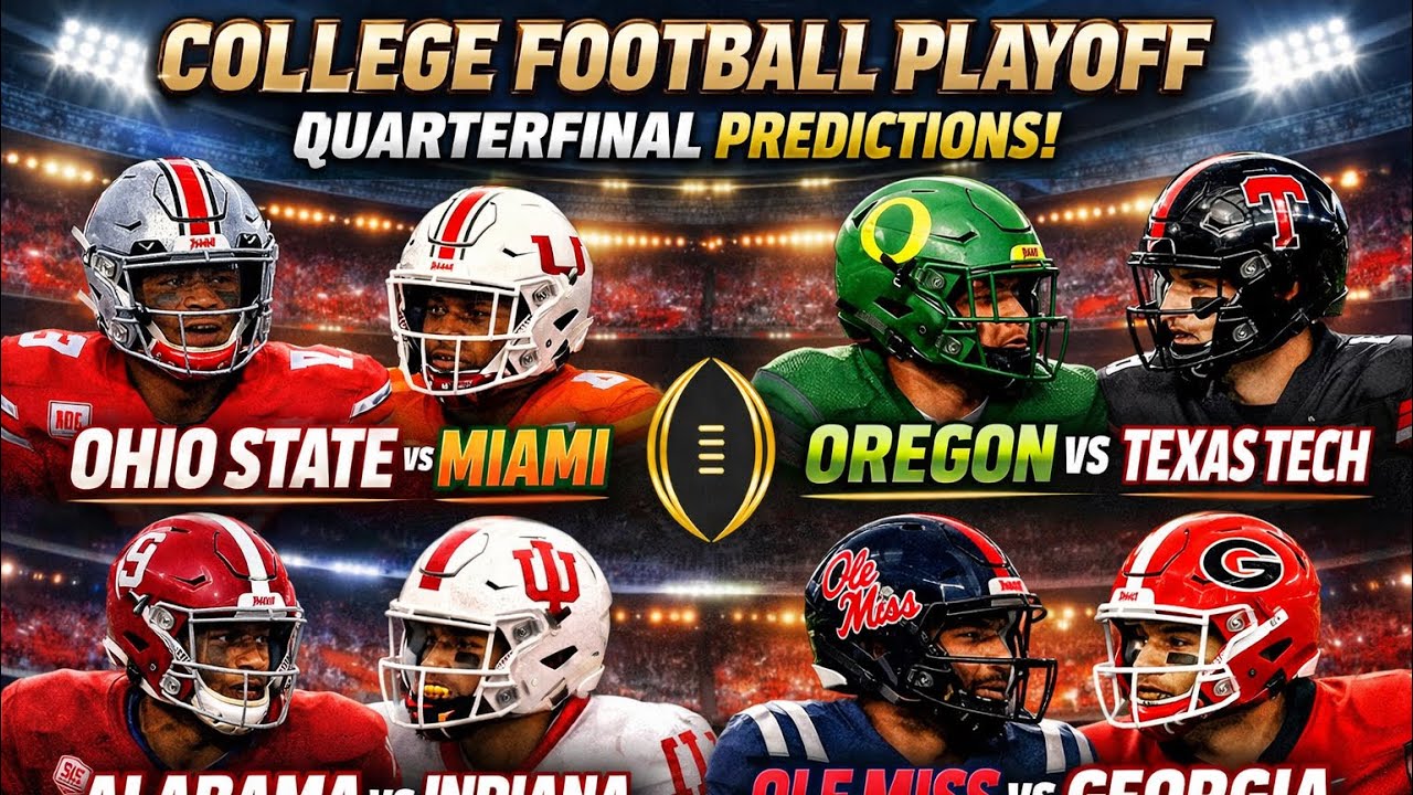 College football playoff quarterfinal predictions - YouTube