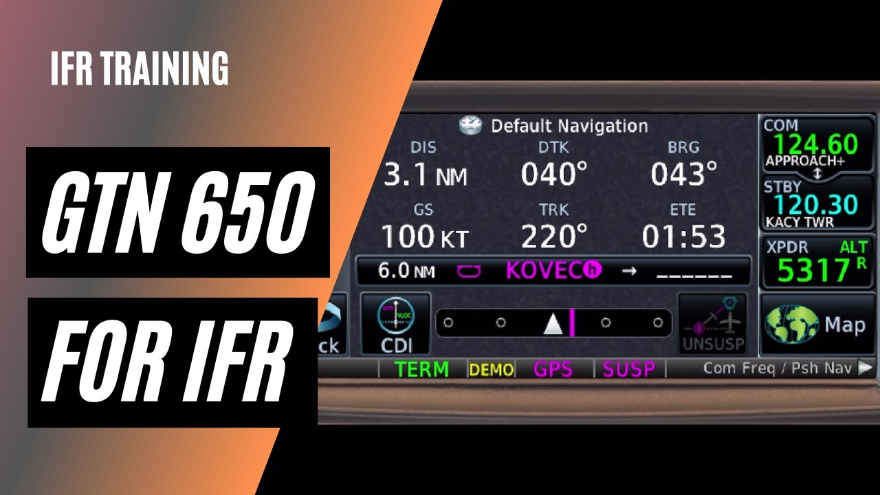 GPS for IFR | Garmin GTN 650 IFR Tutorial | Full IFR Flight - YouTube