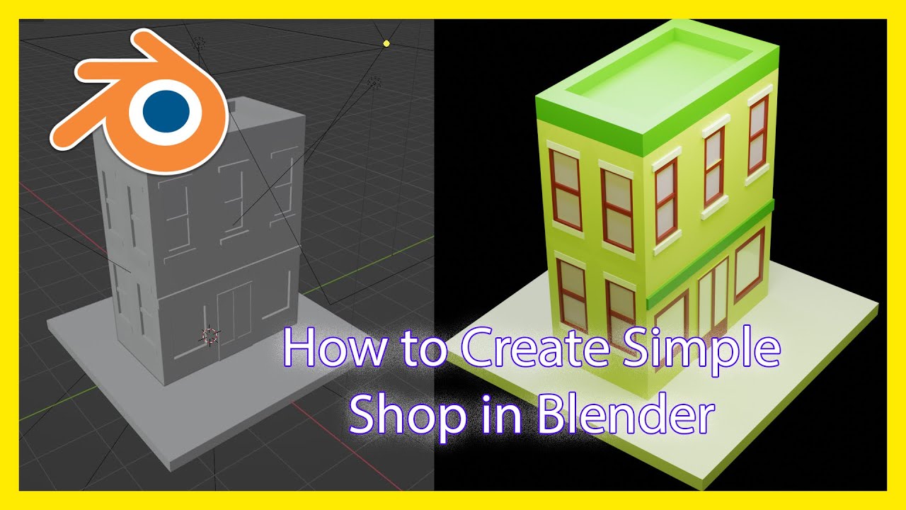 How to create simple shop in blender for beginners - YouTube