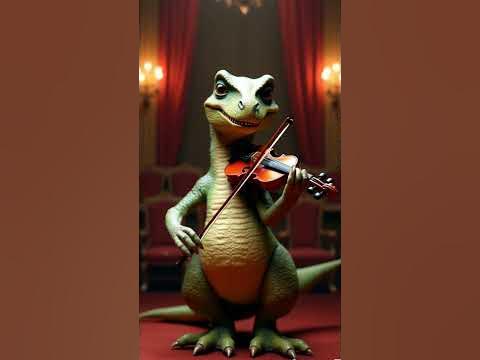 Dinosaurs playing the violin #dinosaur #magic #fyp #violin - YouTube