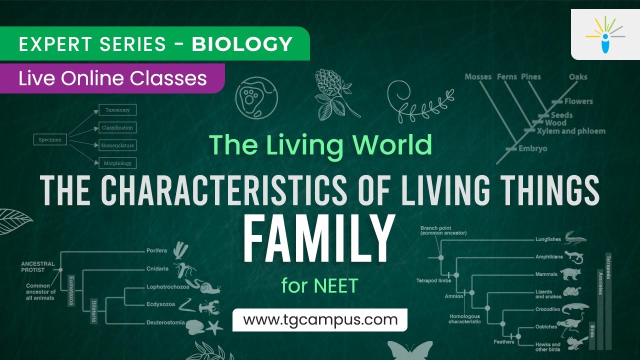 The Characteristics of Living Things | Family | Biology - TG Campus ...