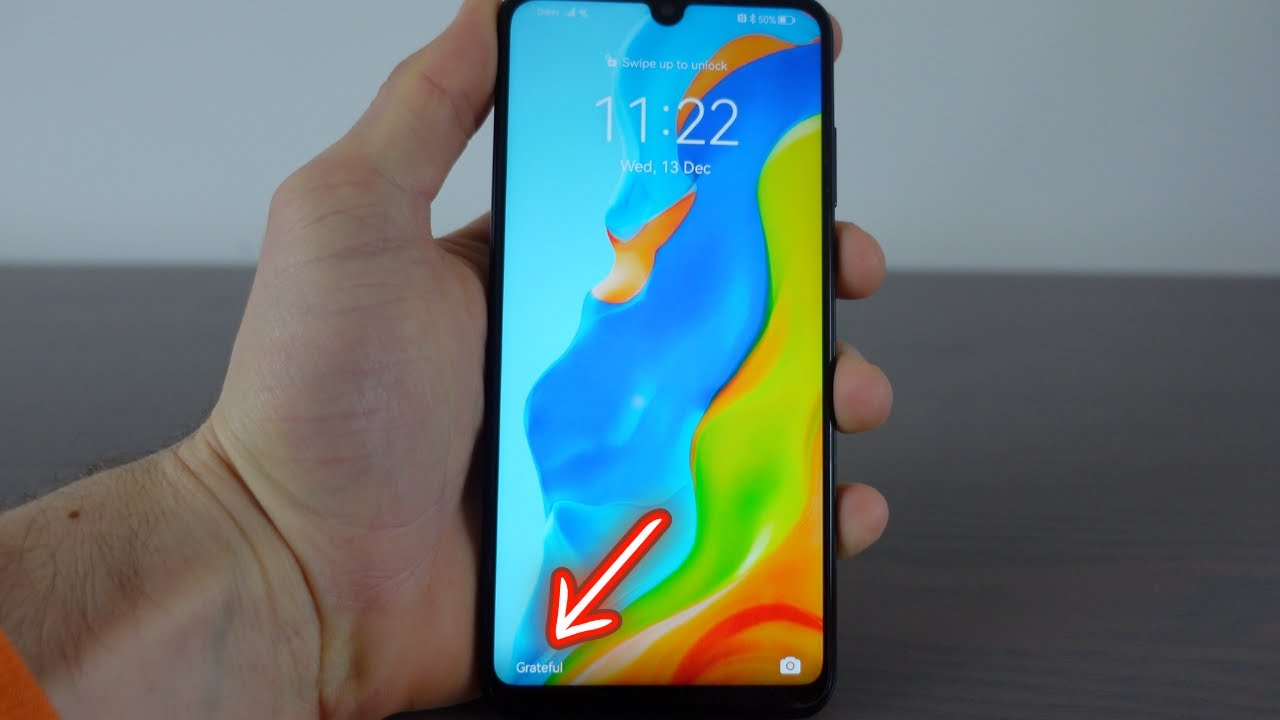 How To Set Lock Screen Signature Huawei P30 Lite - YouTube