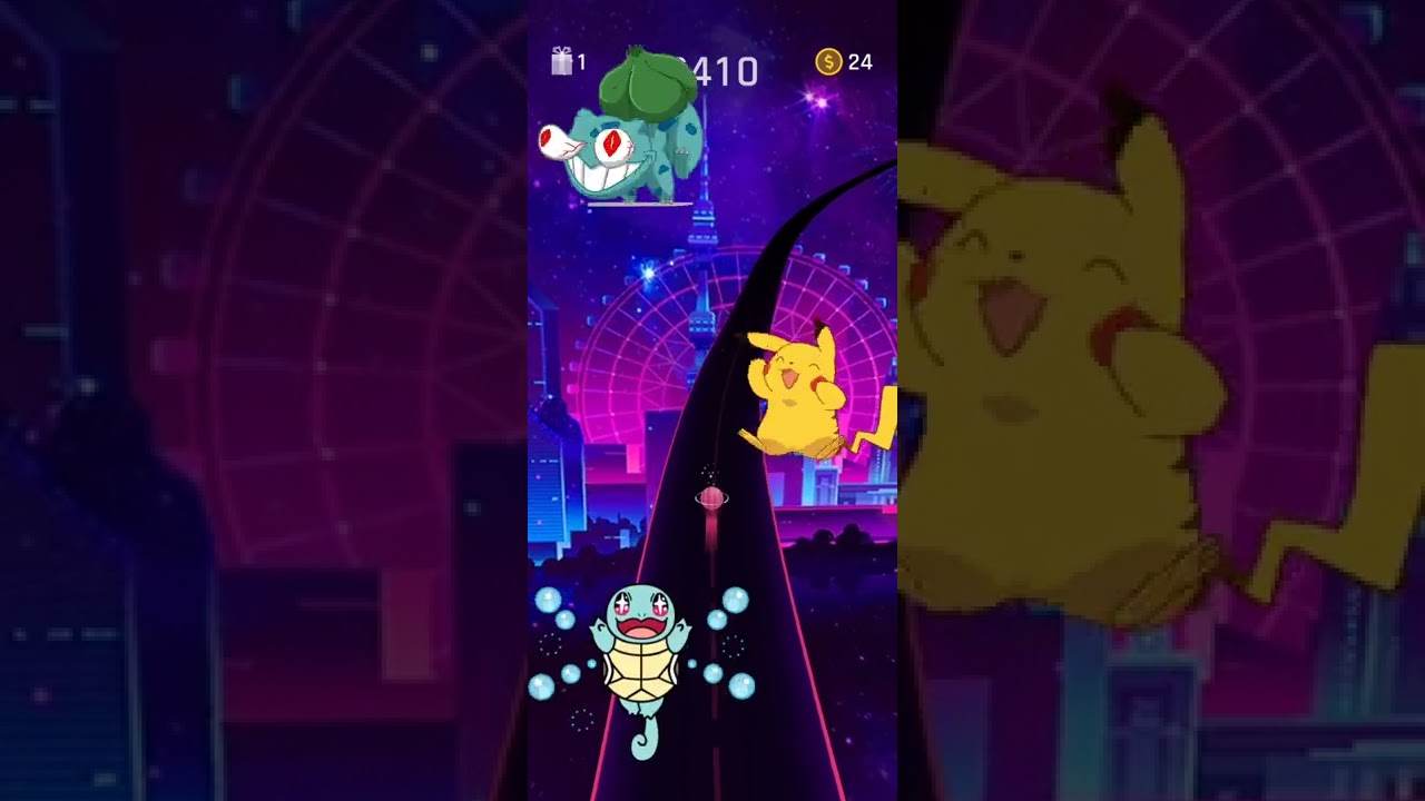 Bulbasaur Charmander Pikachu em Dancing Road - YouTube