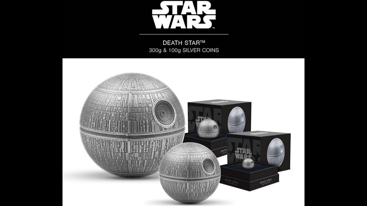 Star Wars Death Star 100g & 300g Silver Coins - YouTube