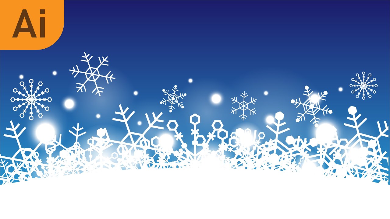 Snowfield Christmas Background | Illustrator Tutorial - YouTube