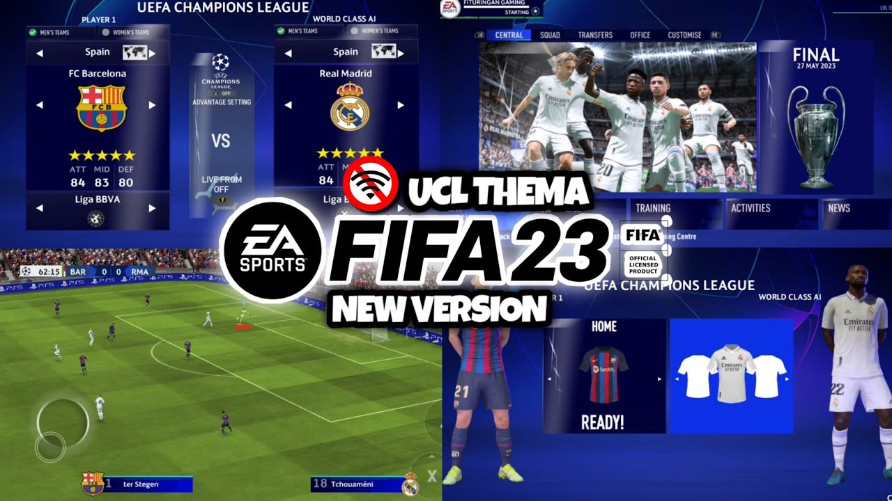FIFA 16 MOD FIFA 23 ANDROID OFFLINE UCL THEMA & GRAFIK PS5 - YouTube