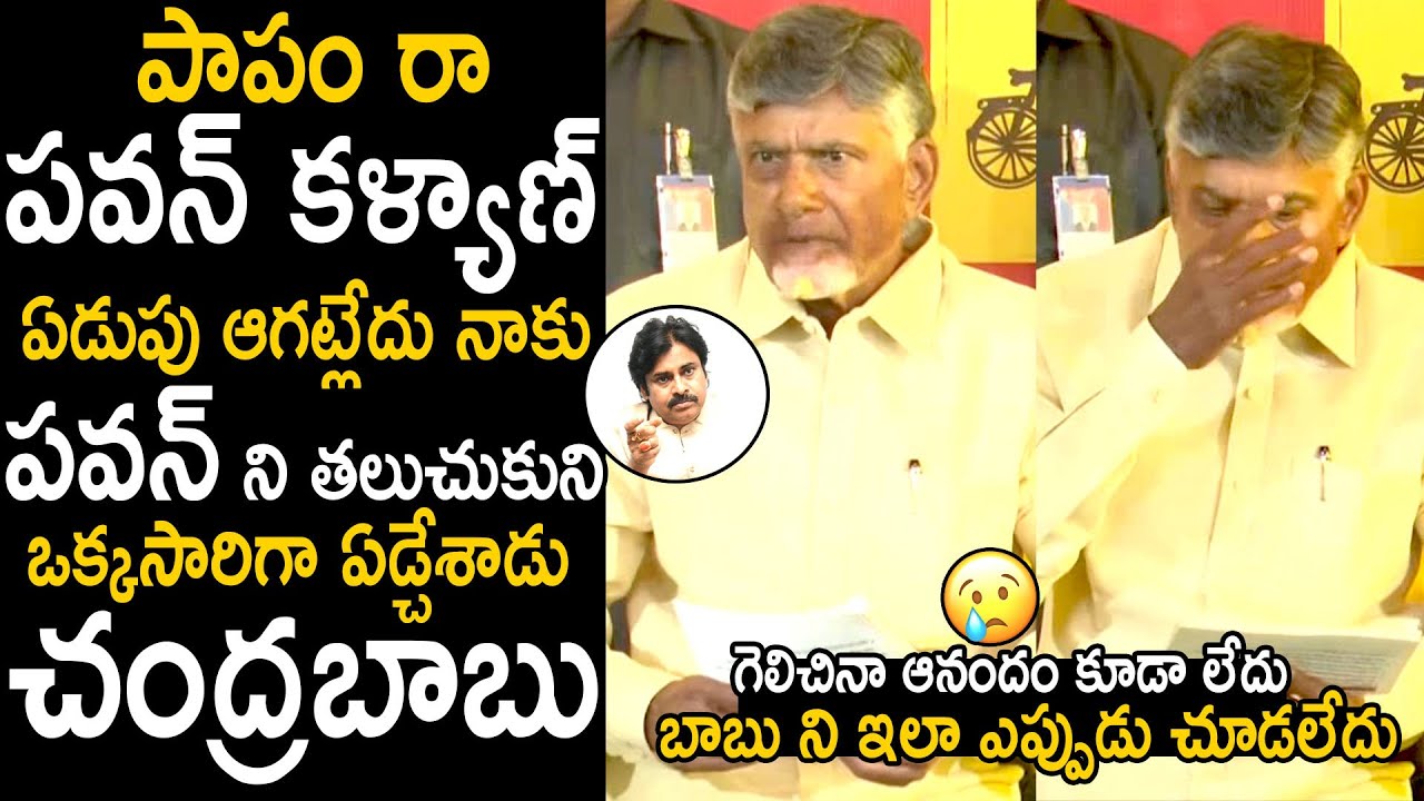 Chandrababu Naidu Cries For Pawan Kalyan After Winning In Elections ...