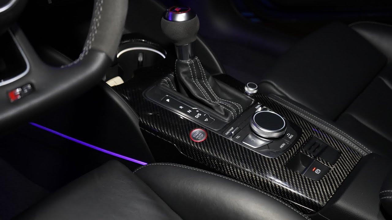 CARBON FIBER CENTER CONSOL AUDI A3 8V INSTAL 🔥 (real carbon) - YouTube