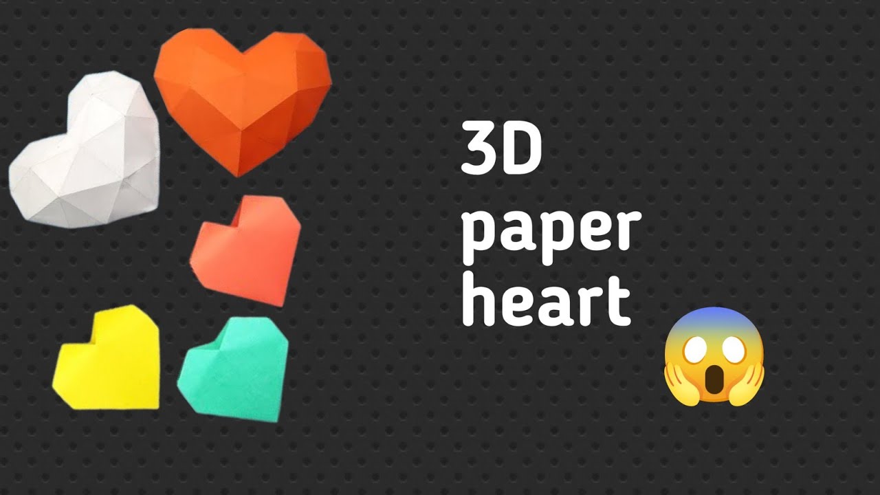 How to make paper heart #3d heart shape# heart drawing # drawing for ...