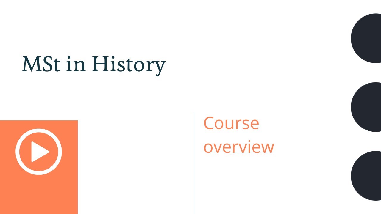 Master's in History: Course overview - YouTube