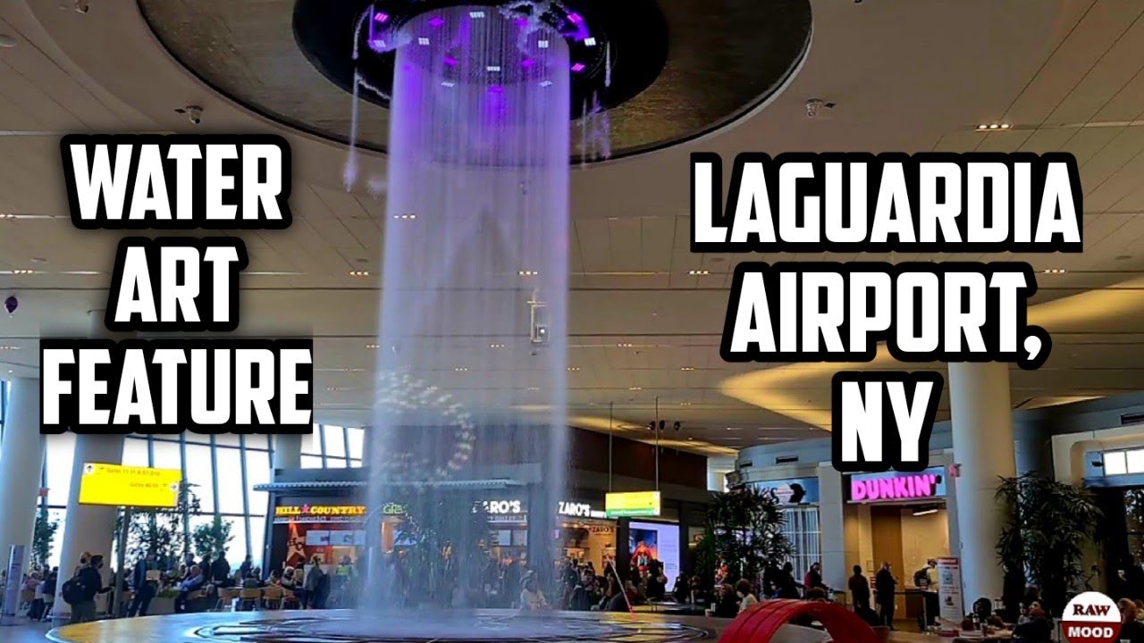 Water Art Feature | LaGuardia Airport Terminal B | New York - YouTube