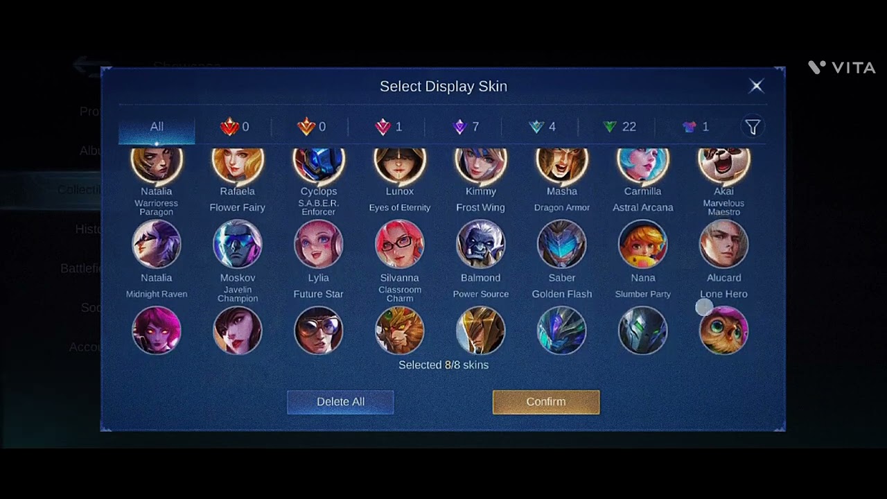 Revealing my collection in mlbb #mlbb #mlbbcreatorcamp #mobalegends # ...